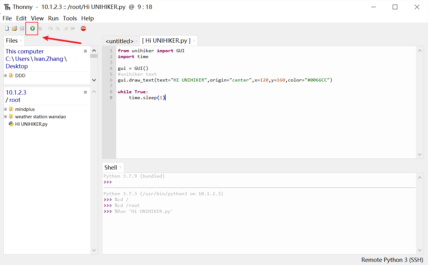Thonny - Python - UNIHIKER Documentation